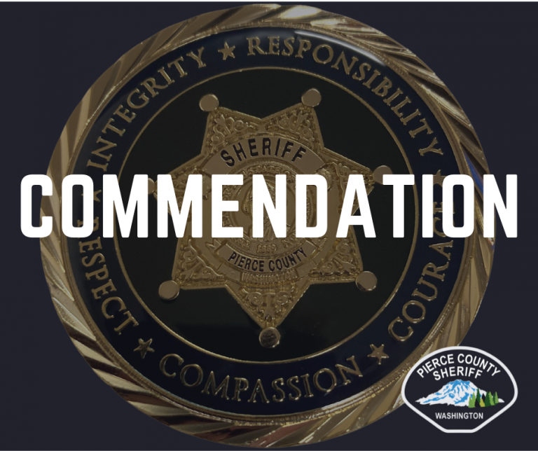 Deputy Jorgensen receives commendation for his actions during welfare check - Pierce County ...